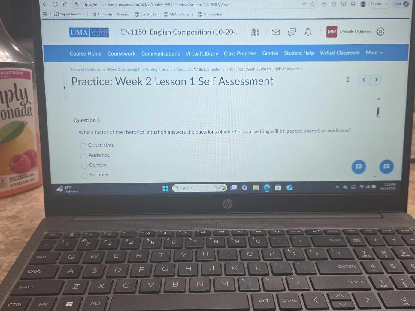 Question 1 Which factor of the rhetorical | StudyX