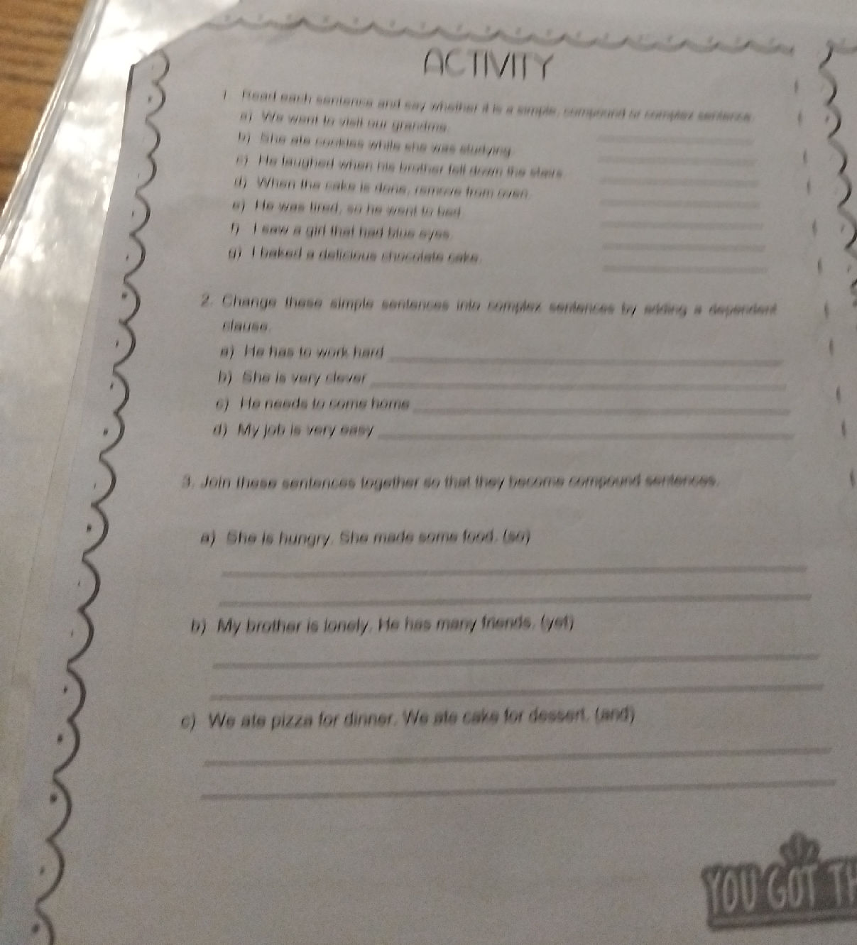 3. Join these sentences together so that | StudyX