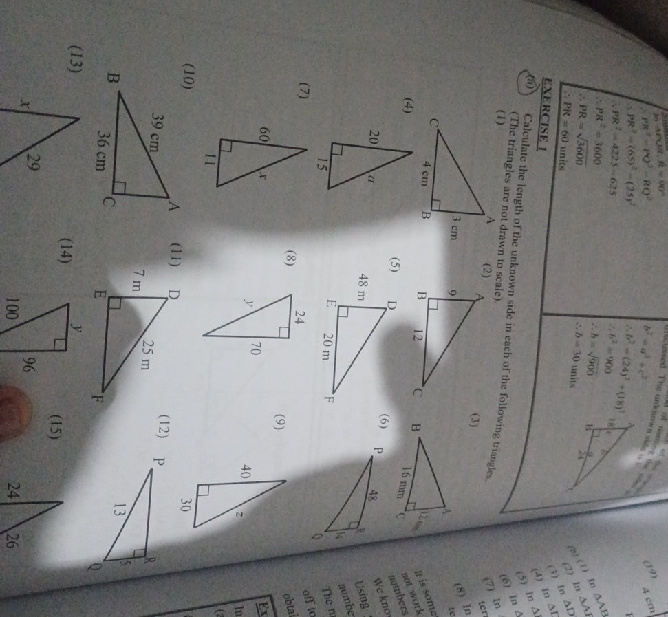(a) EXERCISE 1 Calculate the length of the | StudyX