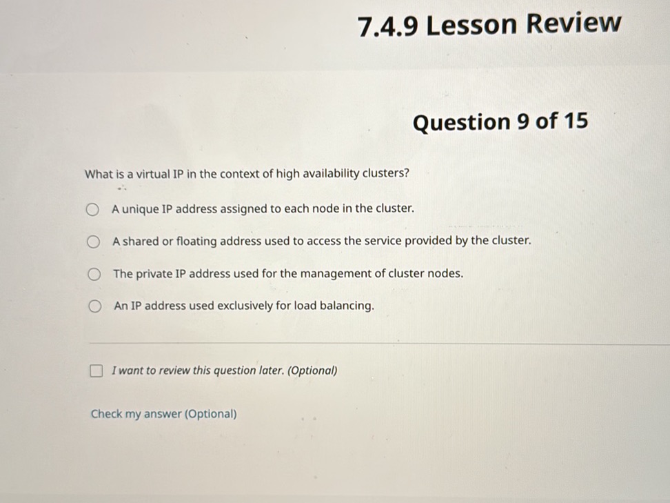 What is a virtual IP in the context of high