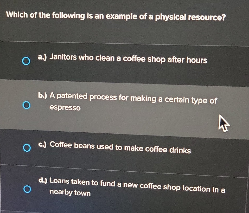 Which of the following is an example of a | StudyX