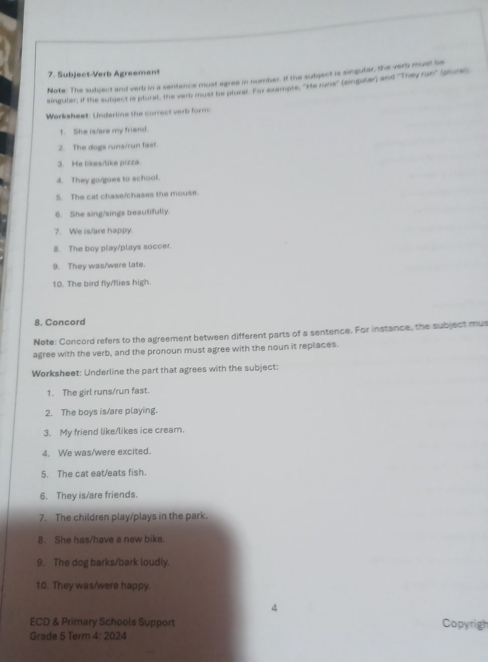 7. Subject-Verb Agreement Note: The subject | StudyX