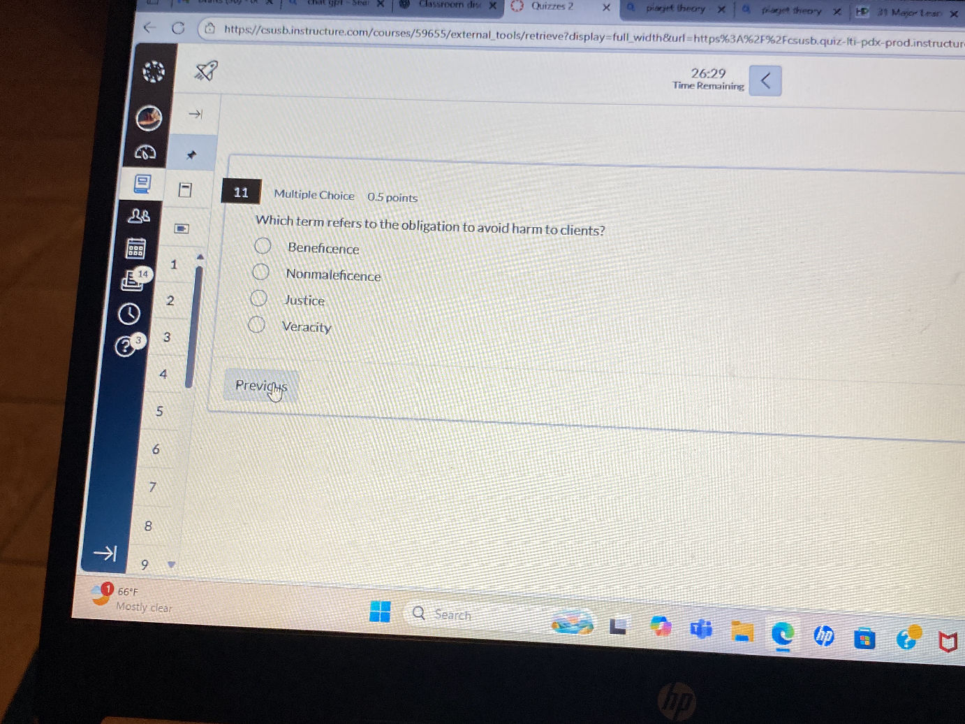 Which term refers to the obligation to avoid | StudyX