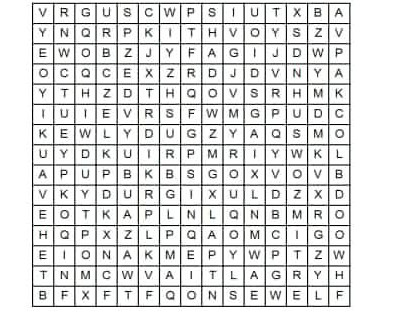 The image displays a word search puzzle | StudyX