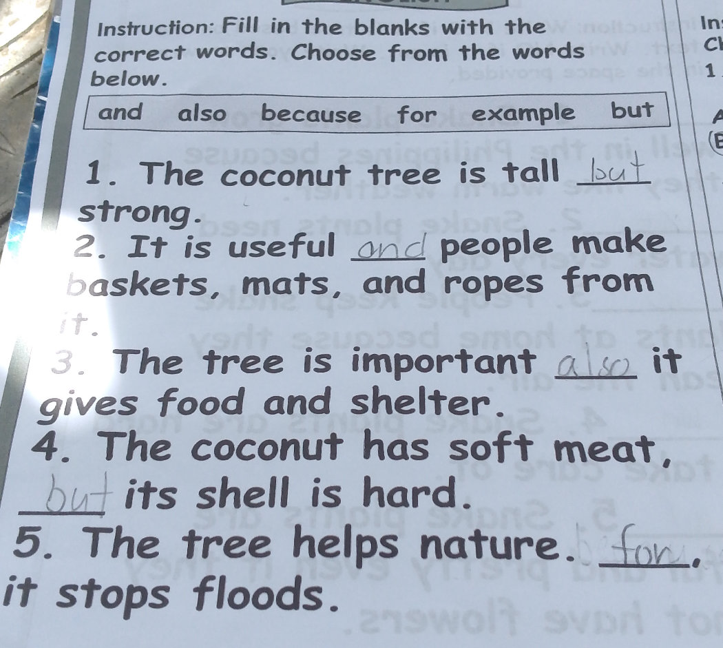 Instruction: Fill in the blanks with the | StudyX