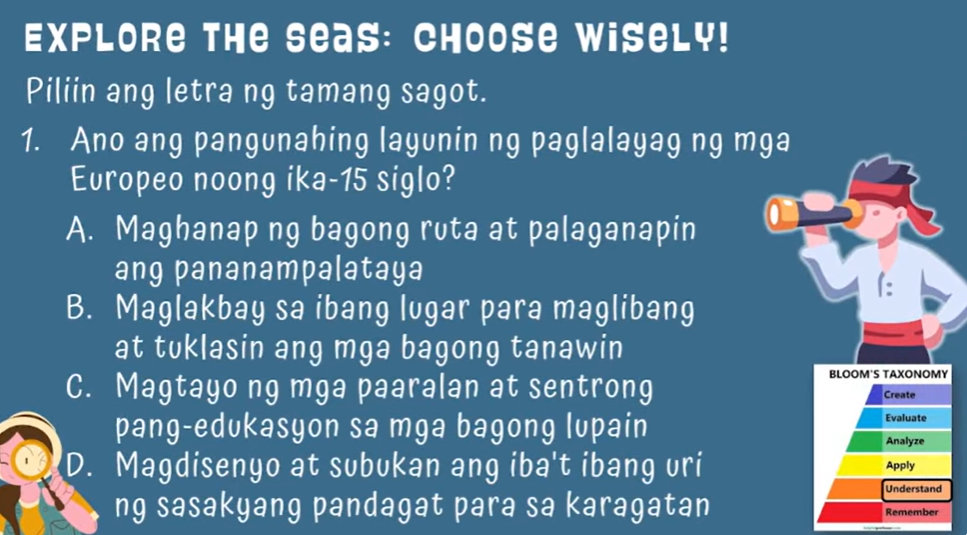 EXPLORE THE seas: CHOOSE WISELY! Piliin ang | StudyX
