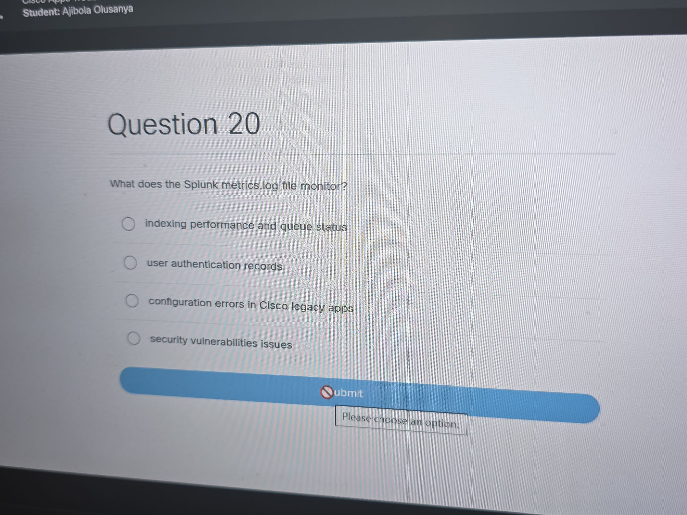 What does the Splunk metrics.log file | StudyX