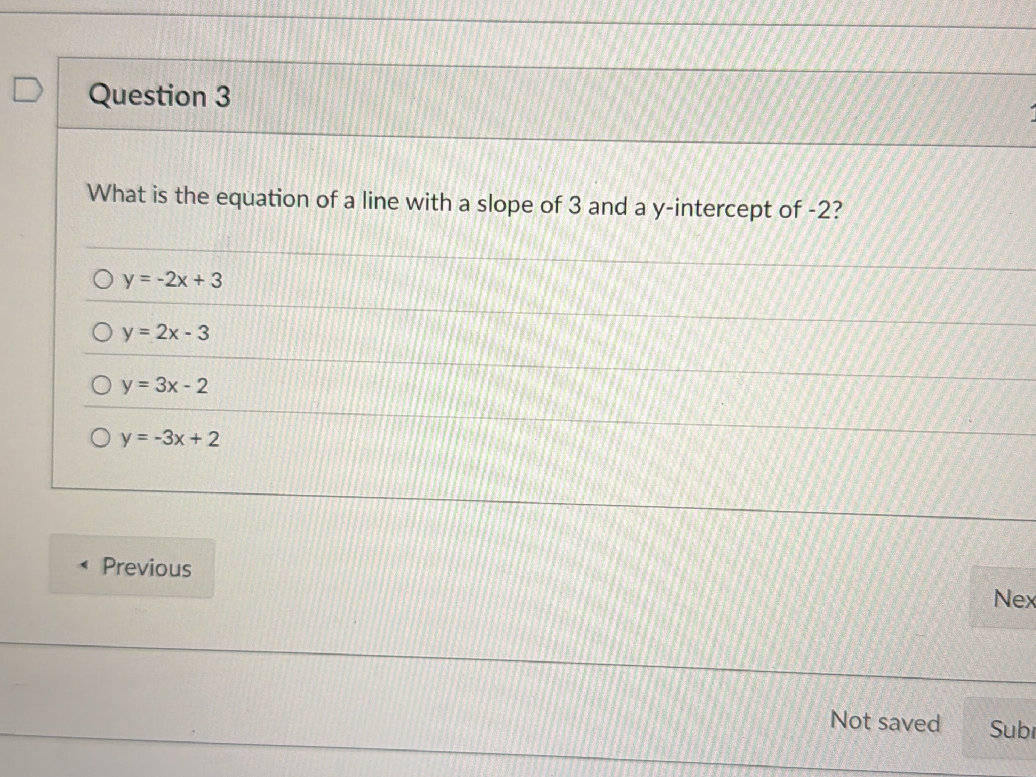 What is the equation of a line with a slope | StudyX