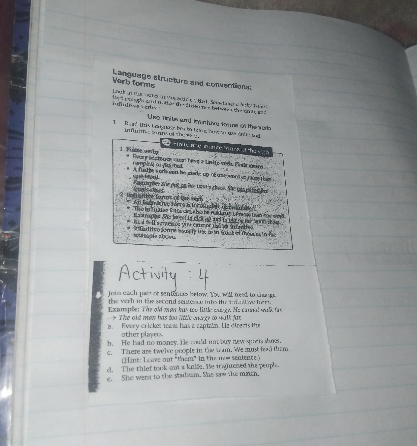 Language structure and conventions: Verb | StudyX