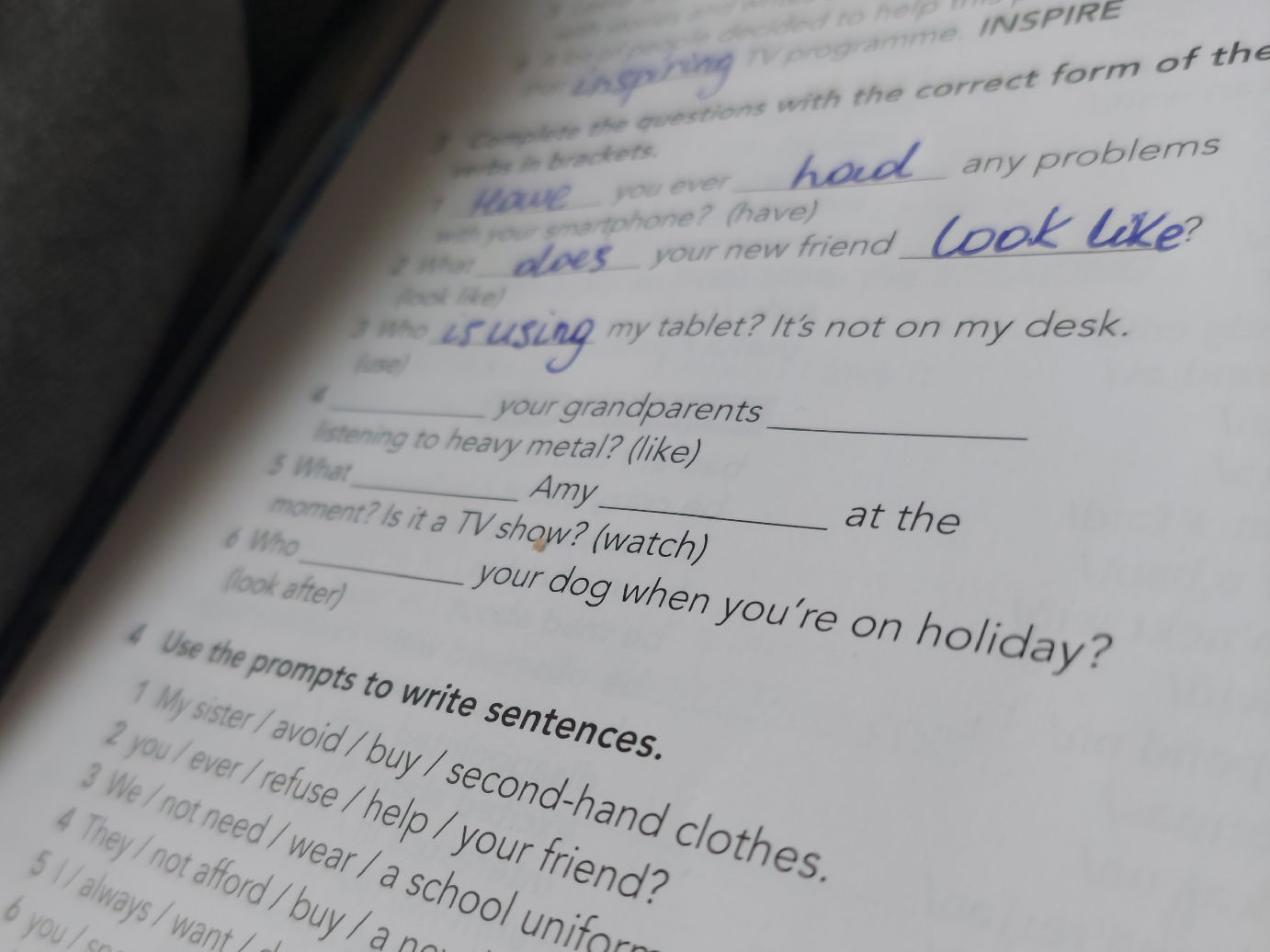 Complete the questions with the correct form | StudyX