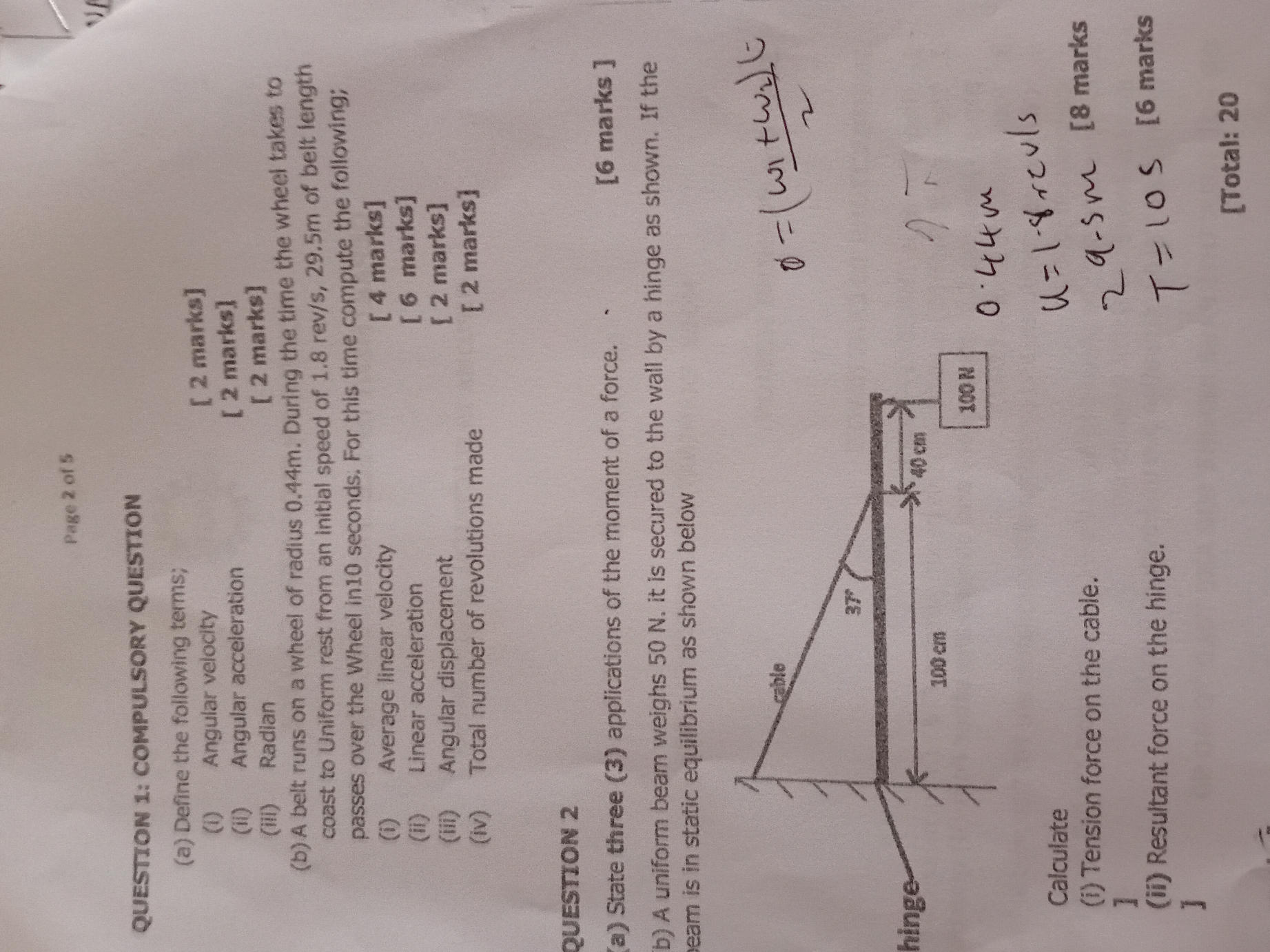 QUESTION 1: COMPULSORY QUESTION (a) Define | StudyX