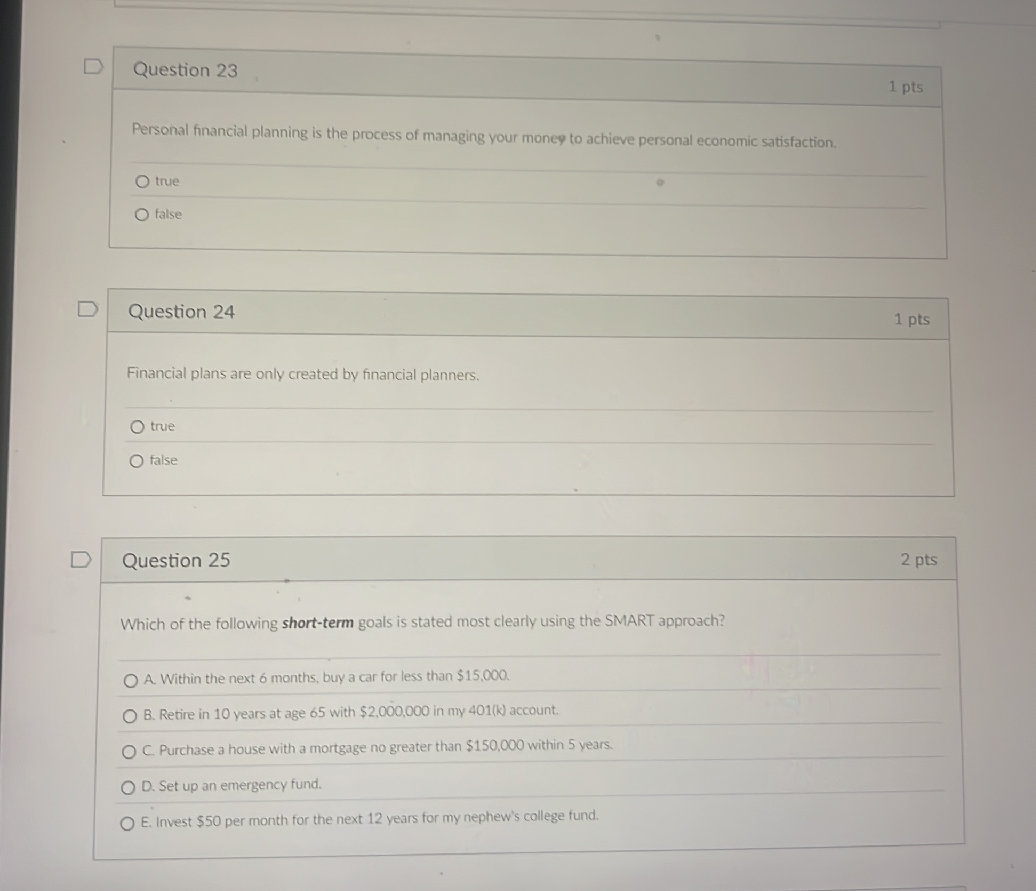 Personal financial planning is the process | StudyX