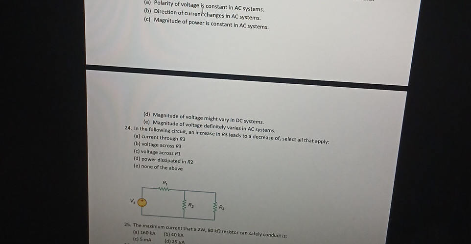 24. In the following circuit, an increase in | StudyX