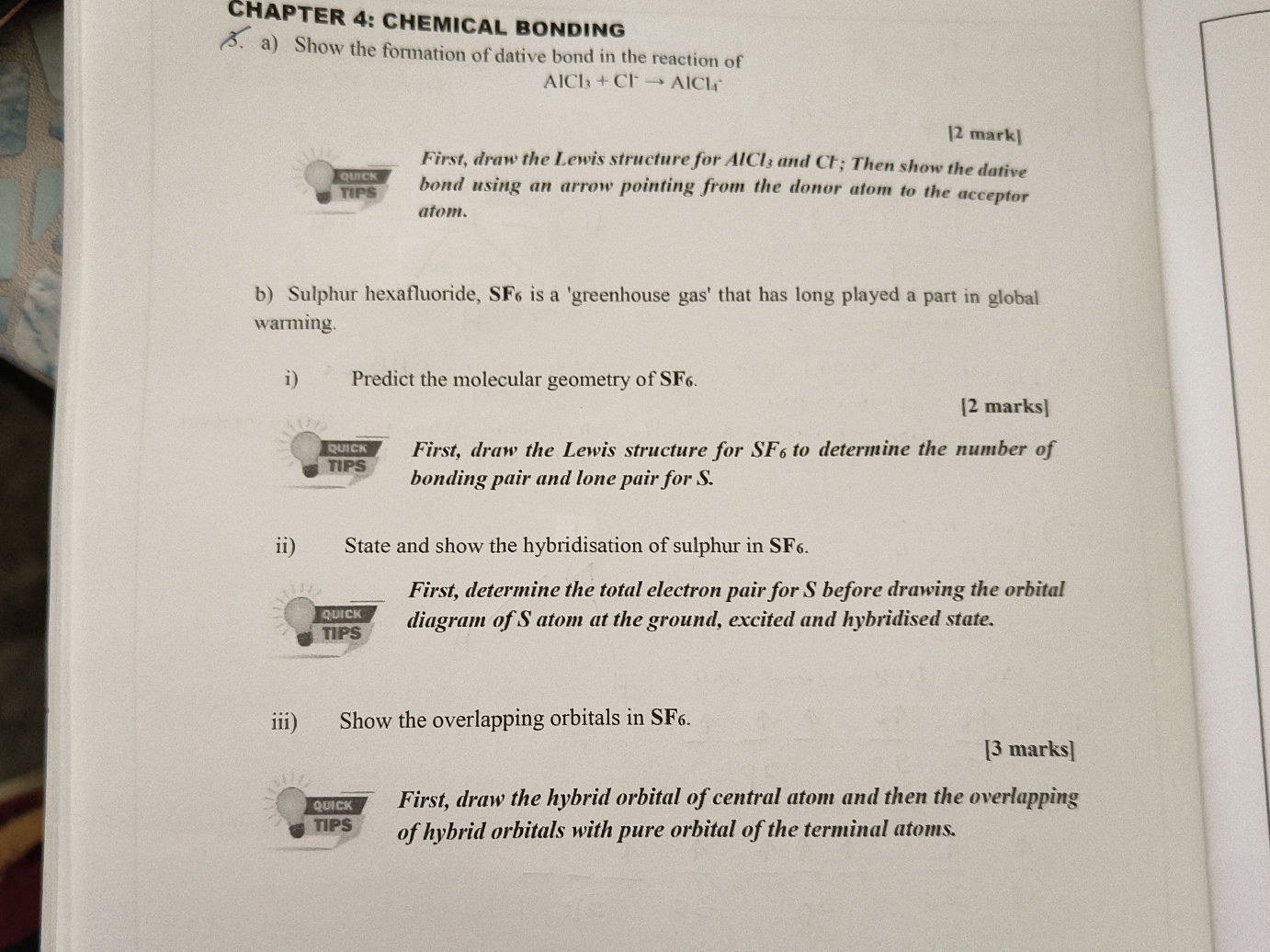 a) Show the formation of dative bond in the | StudyX