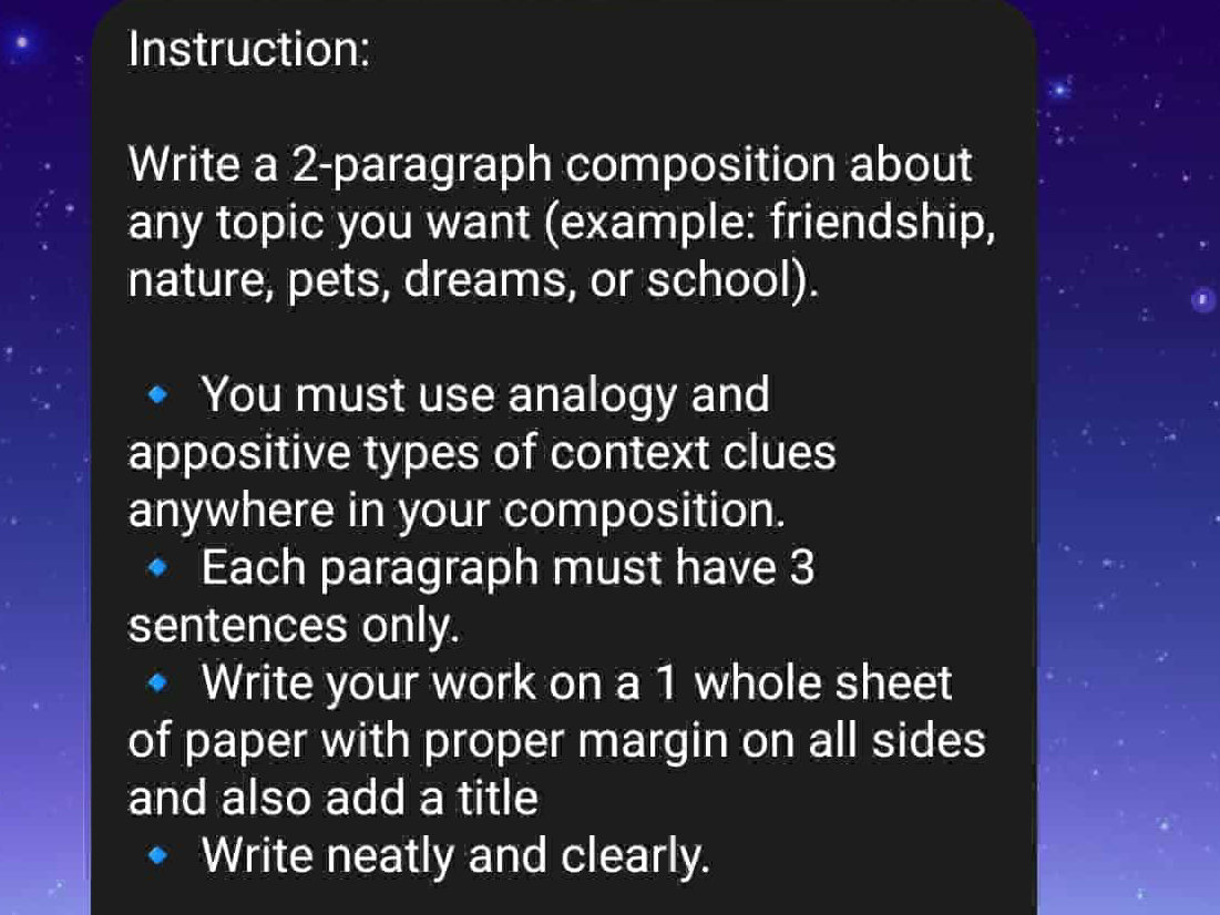 Instruction: Write a 2-paragraph | StudyX