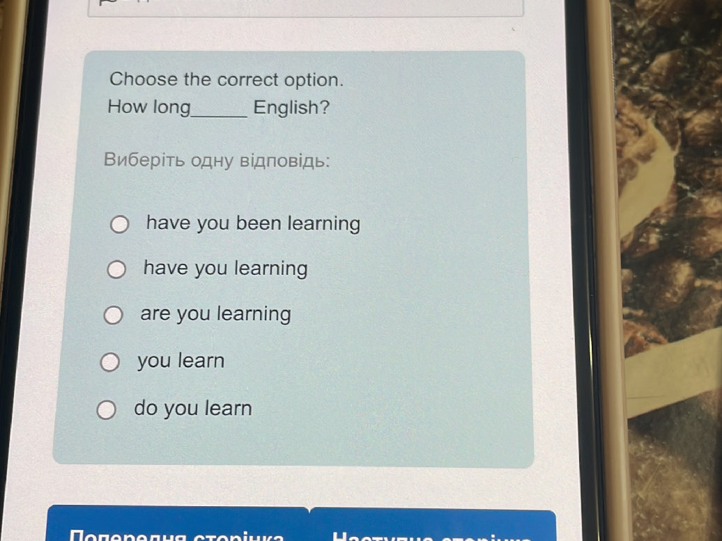 Choose the correct option. How long ______ | StudyX