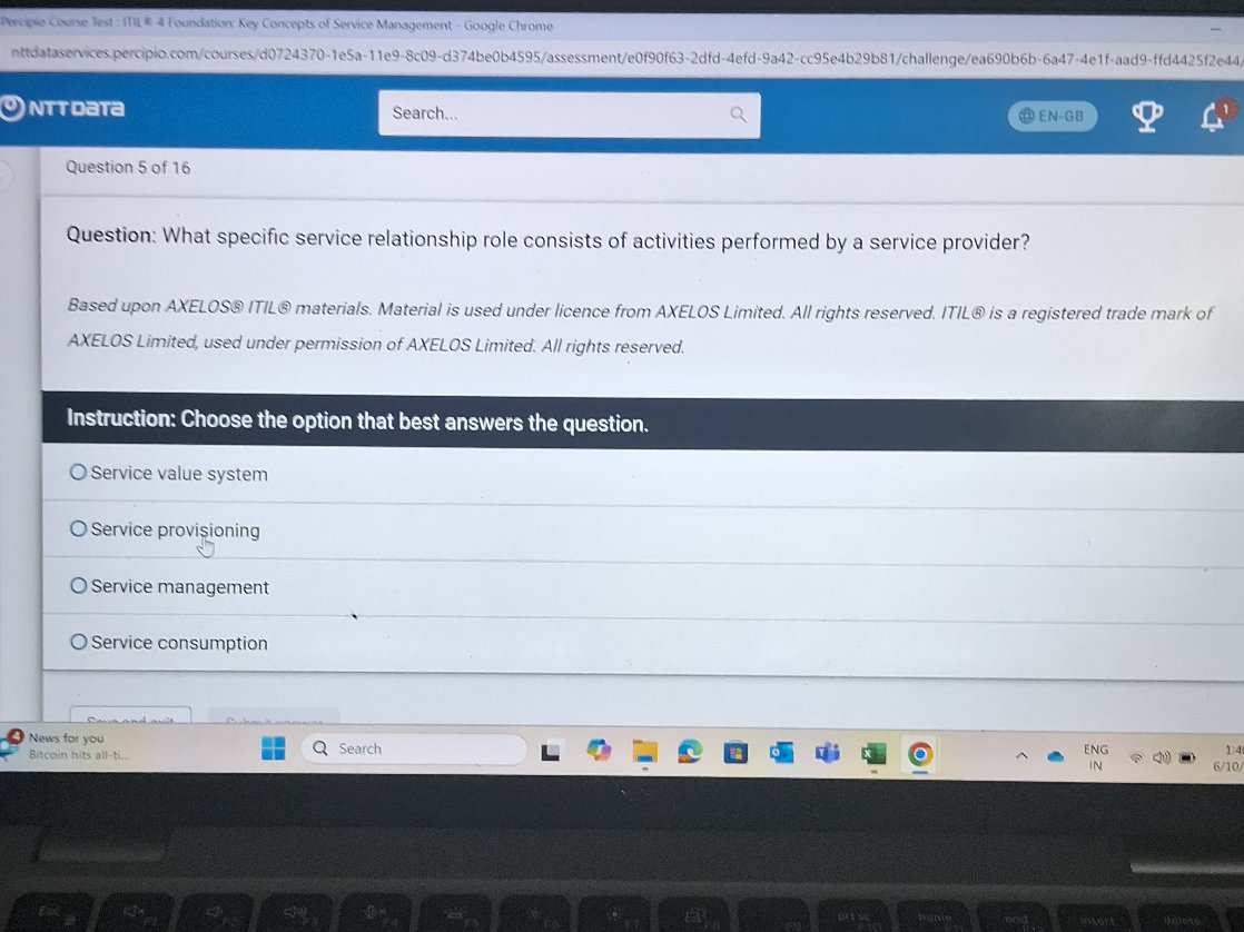 Question: What specific service relationship | StudyX