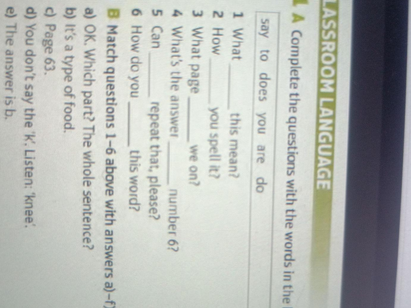 A Complete the questions with the words in | StudyX