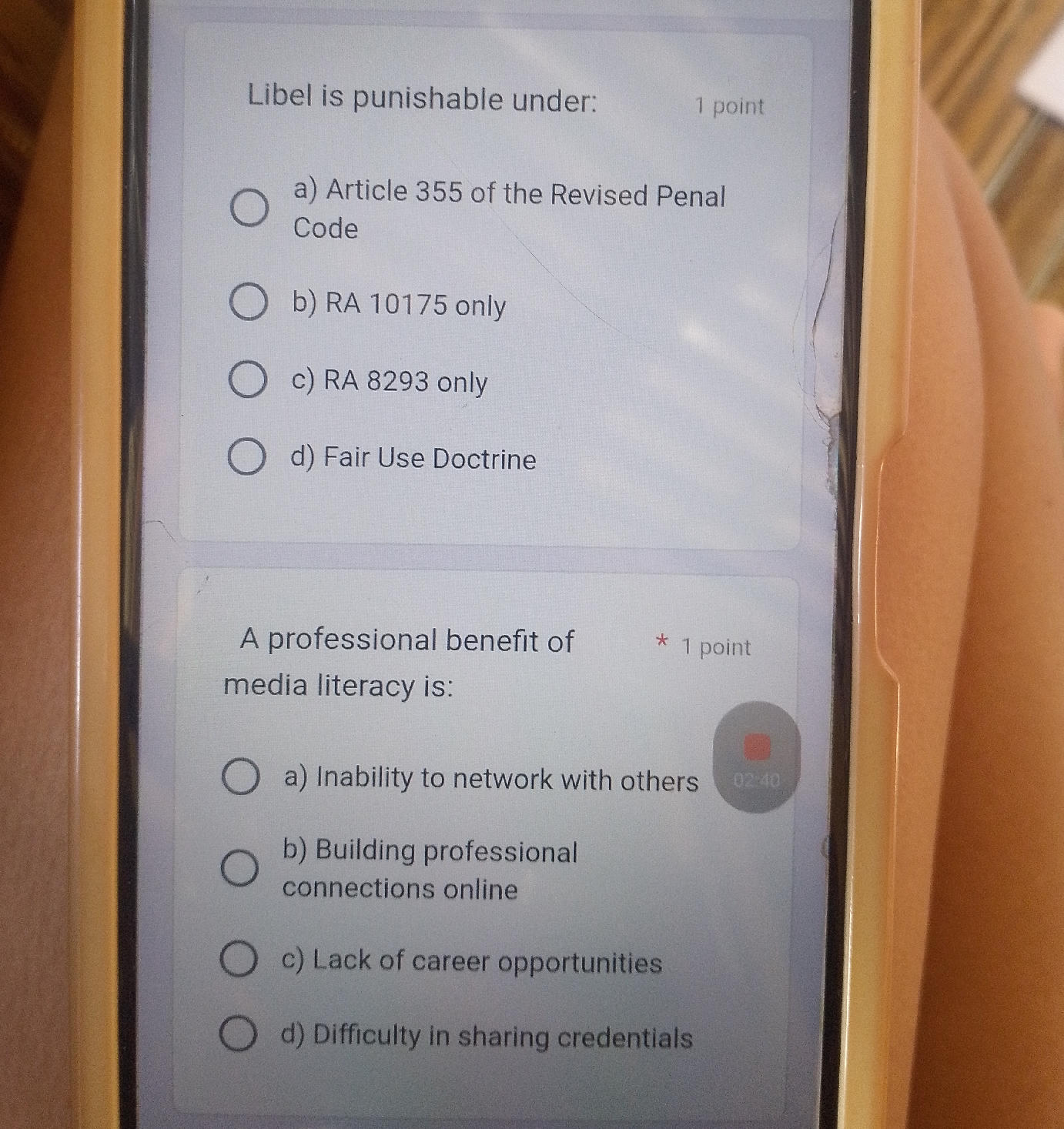 Libel is punishable under: a) Article 355 | StudyX