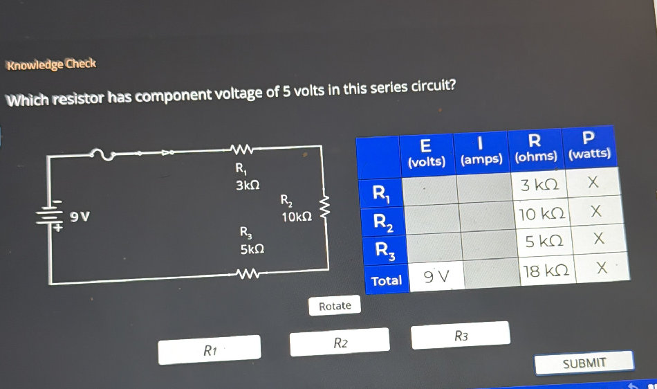 Which resistor has component voltage of $5$ | StudyX