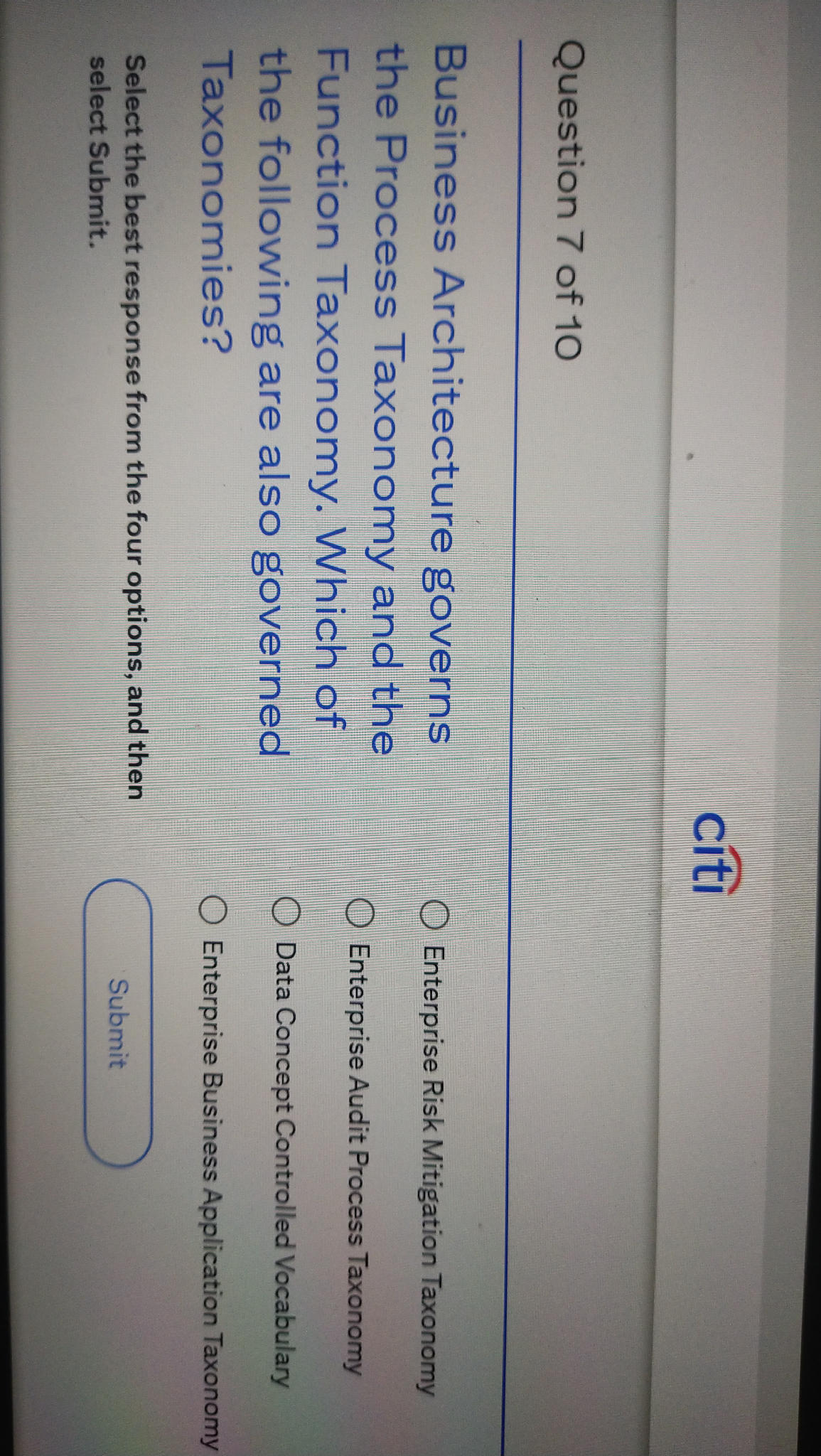 Business Architecture governs the Process | StudyX