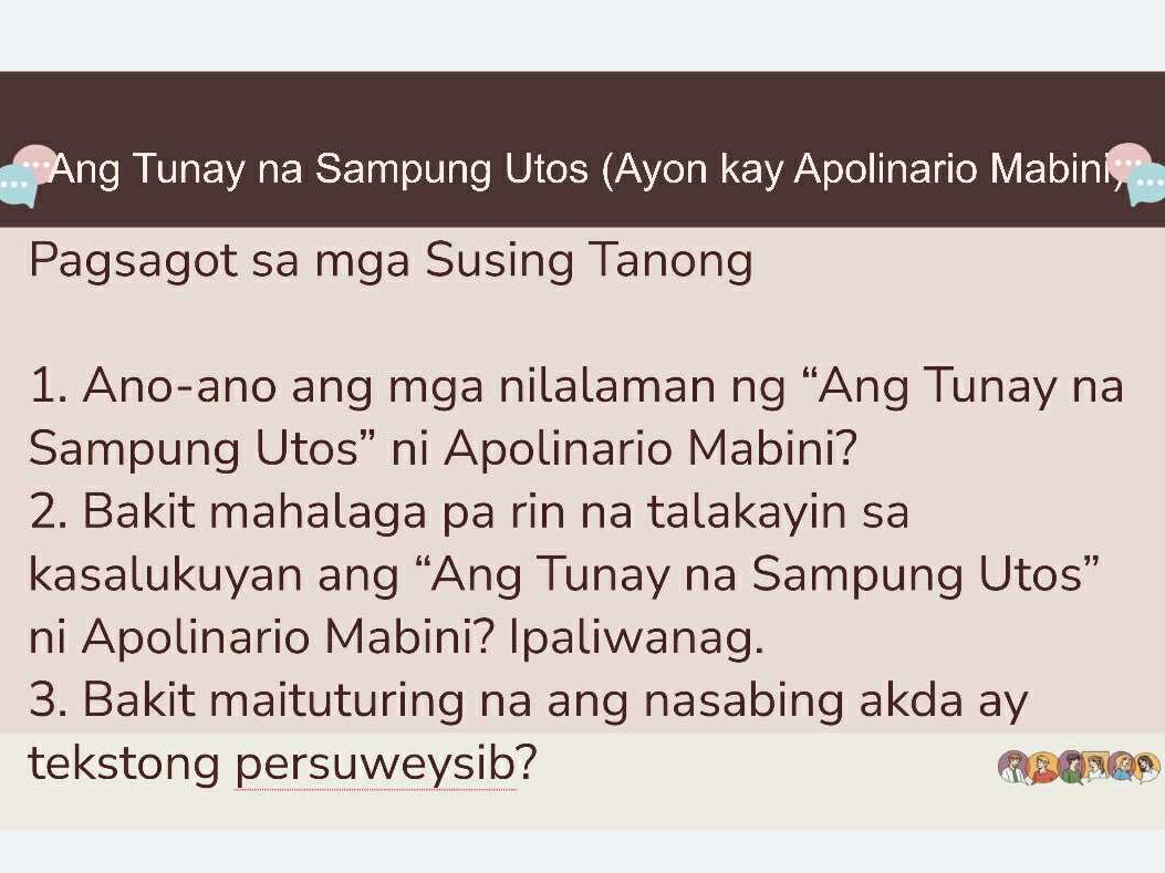 Ang Tunay na Sampung Utos (Ayon kay | StudyX