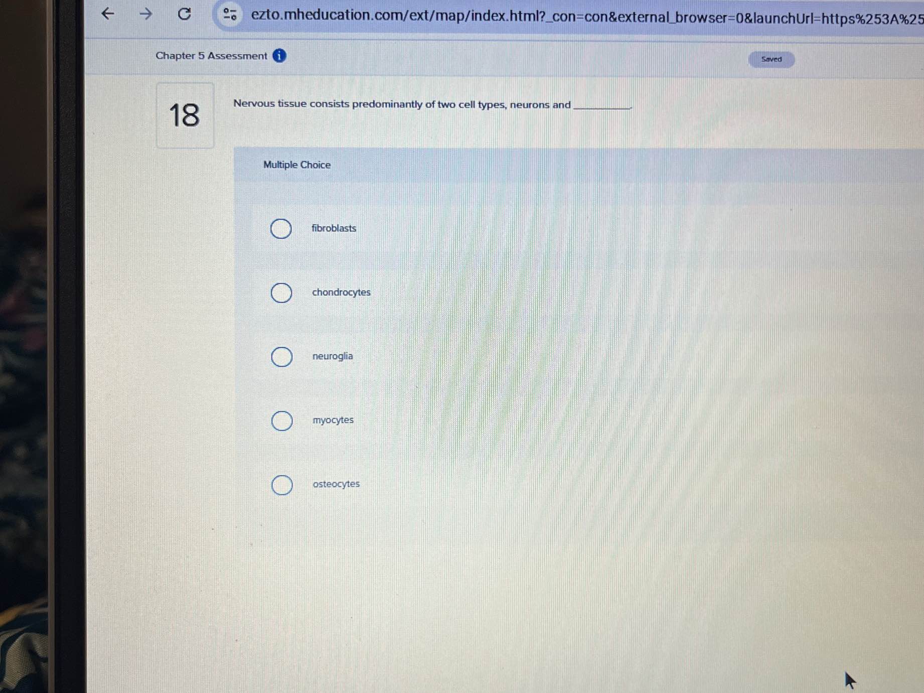 Nervous tissue consists predominantly of two | StudyX