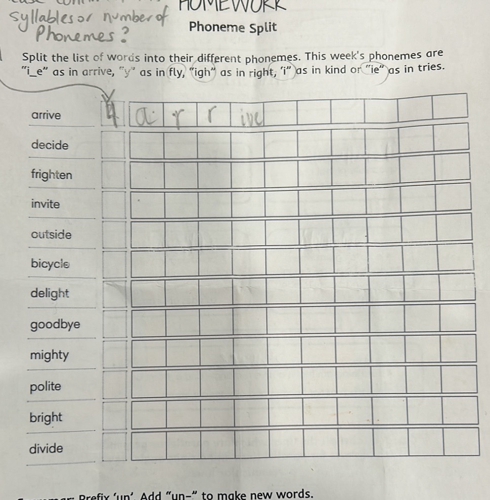 Split the list of words into their different | StudyX