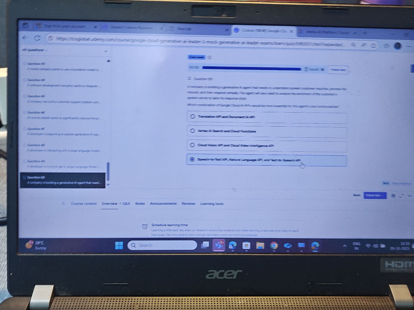 Question 50 A company is building a | StudyX