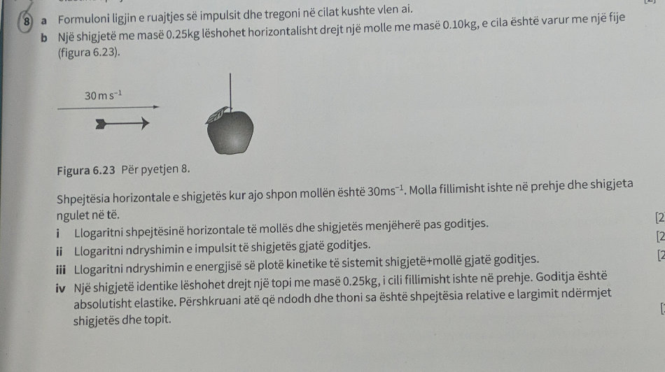 a Formuloini ligjin e ruajtjes së impulsit | StudyX
