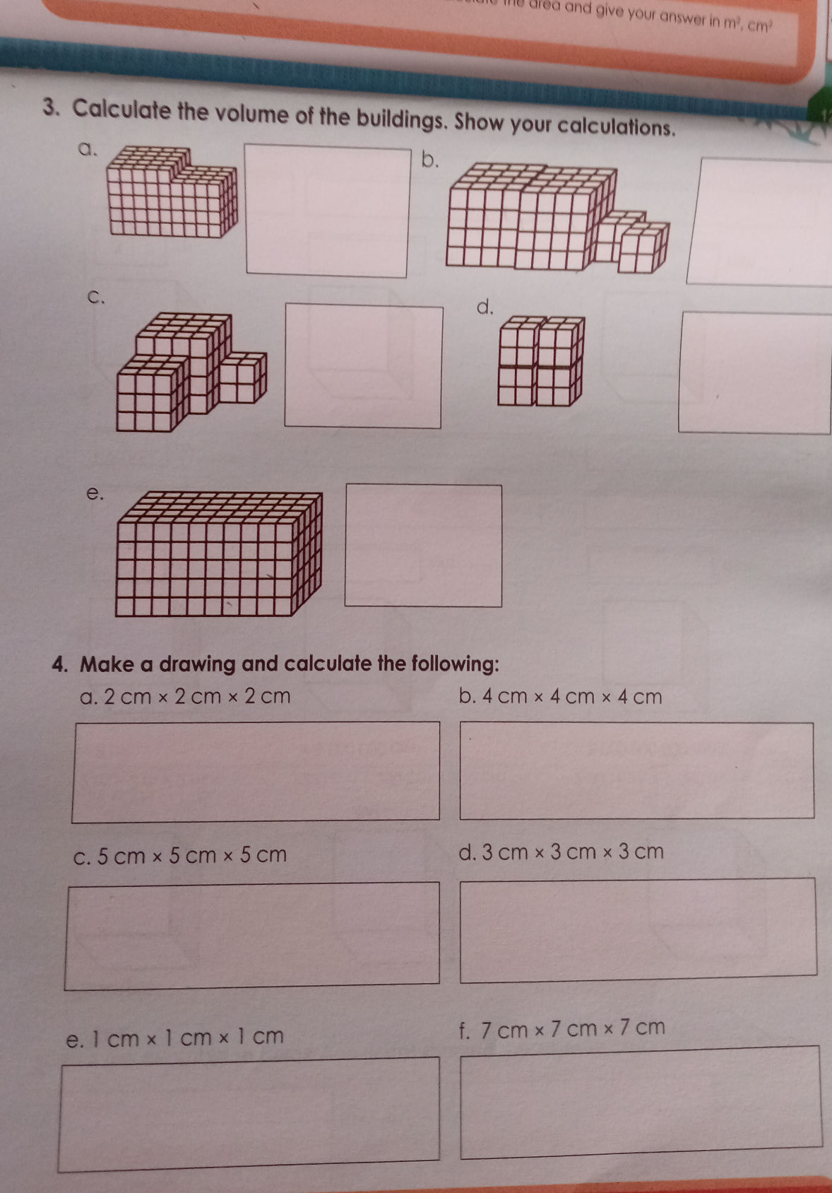 3. Calculate the volume of the buildings. | StudyX