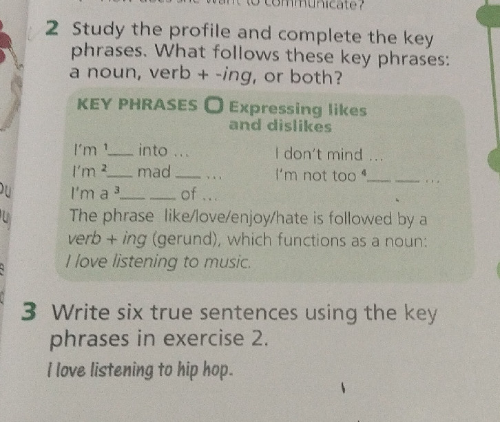 2 Study the profile and complete the key | StudyX