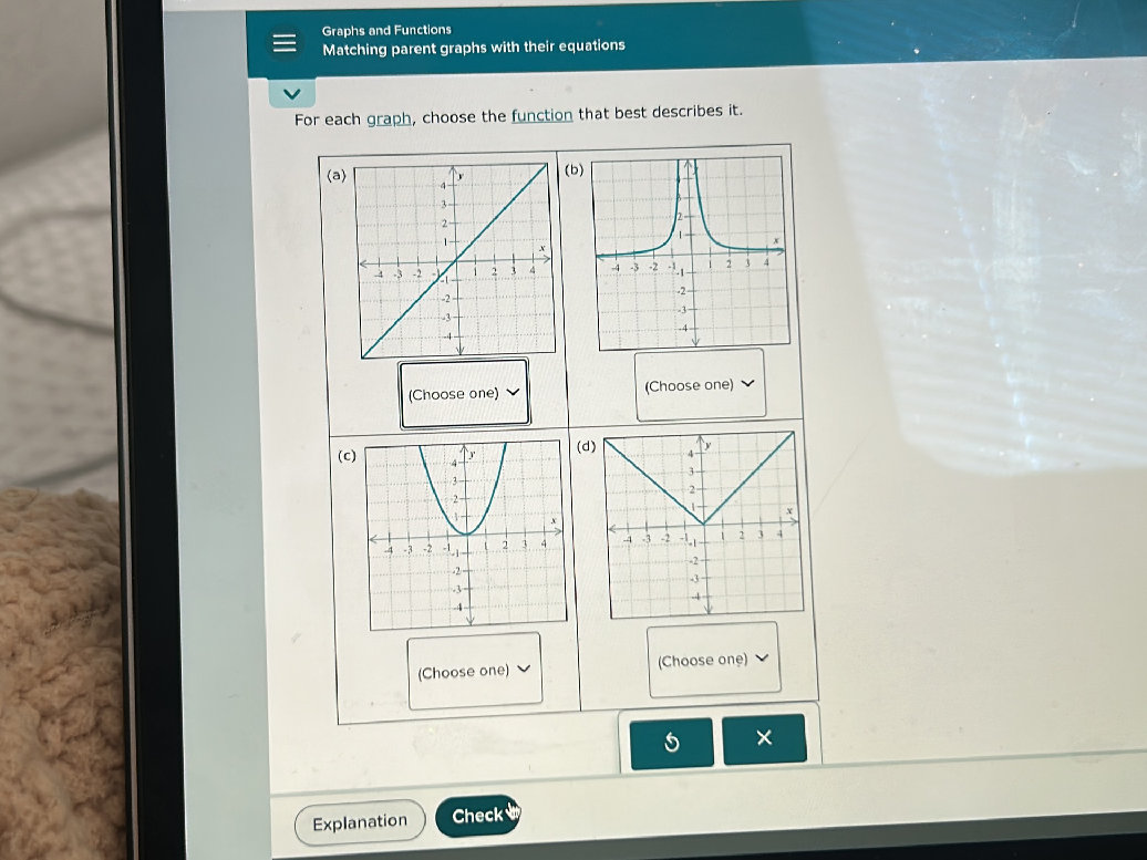 For each graph, choose the function that | StudyX