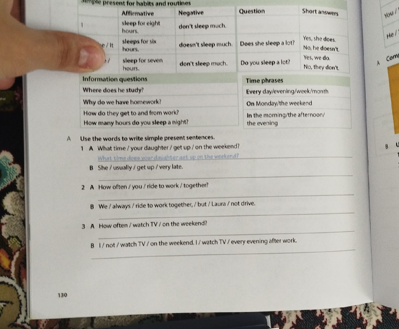 simple present for habits and routines | | | StudyX