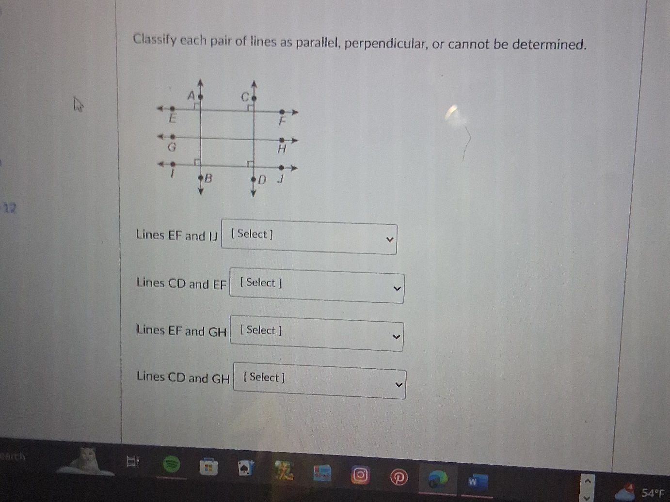 Classify each pair of lines as parallel, | StudyX