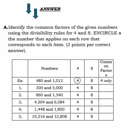 A. Identify the common factors of the given | StudyX