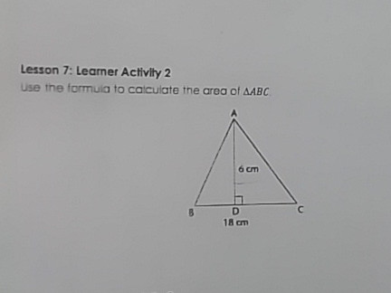 Lesson 7: Learner Activity 2 Use the formula | StudyX