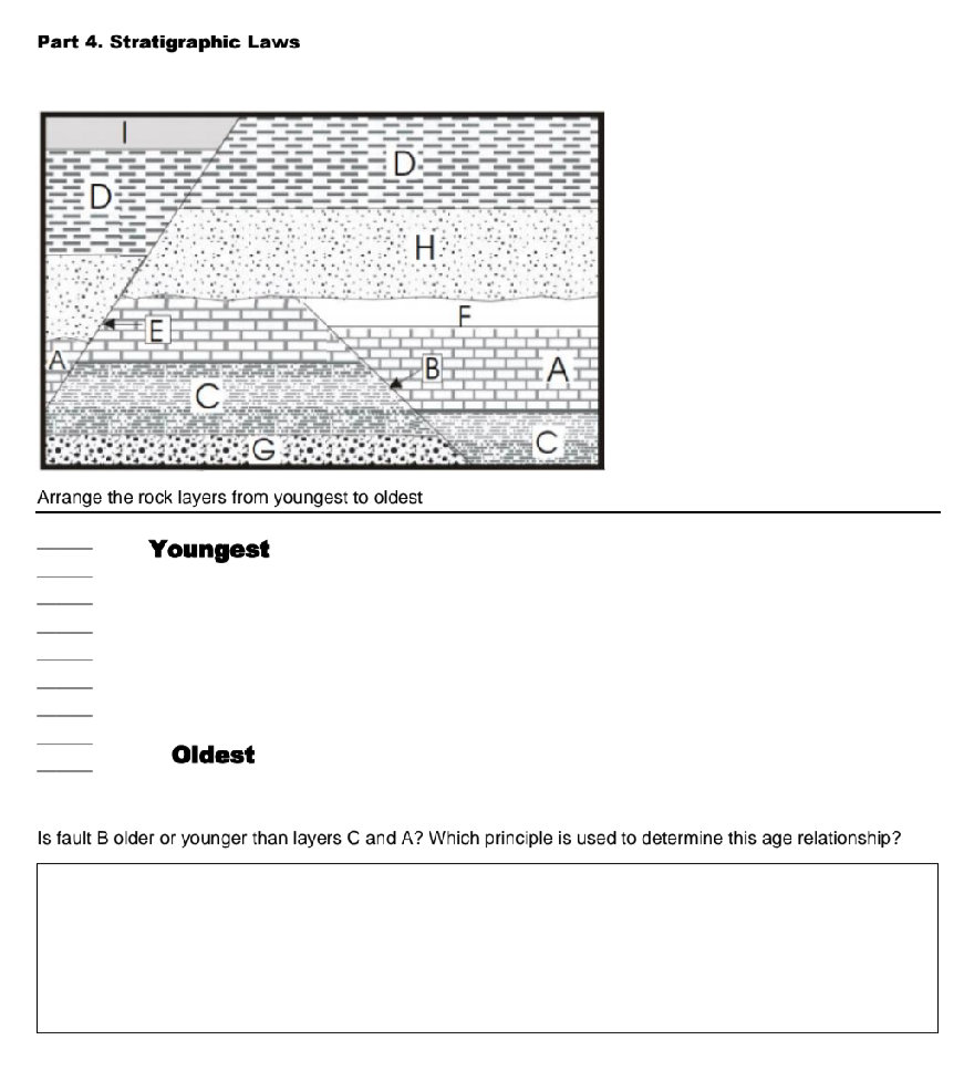 Part 4. Stratigraphic Laws [Diagram showing | StudyX