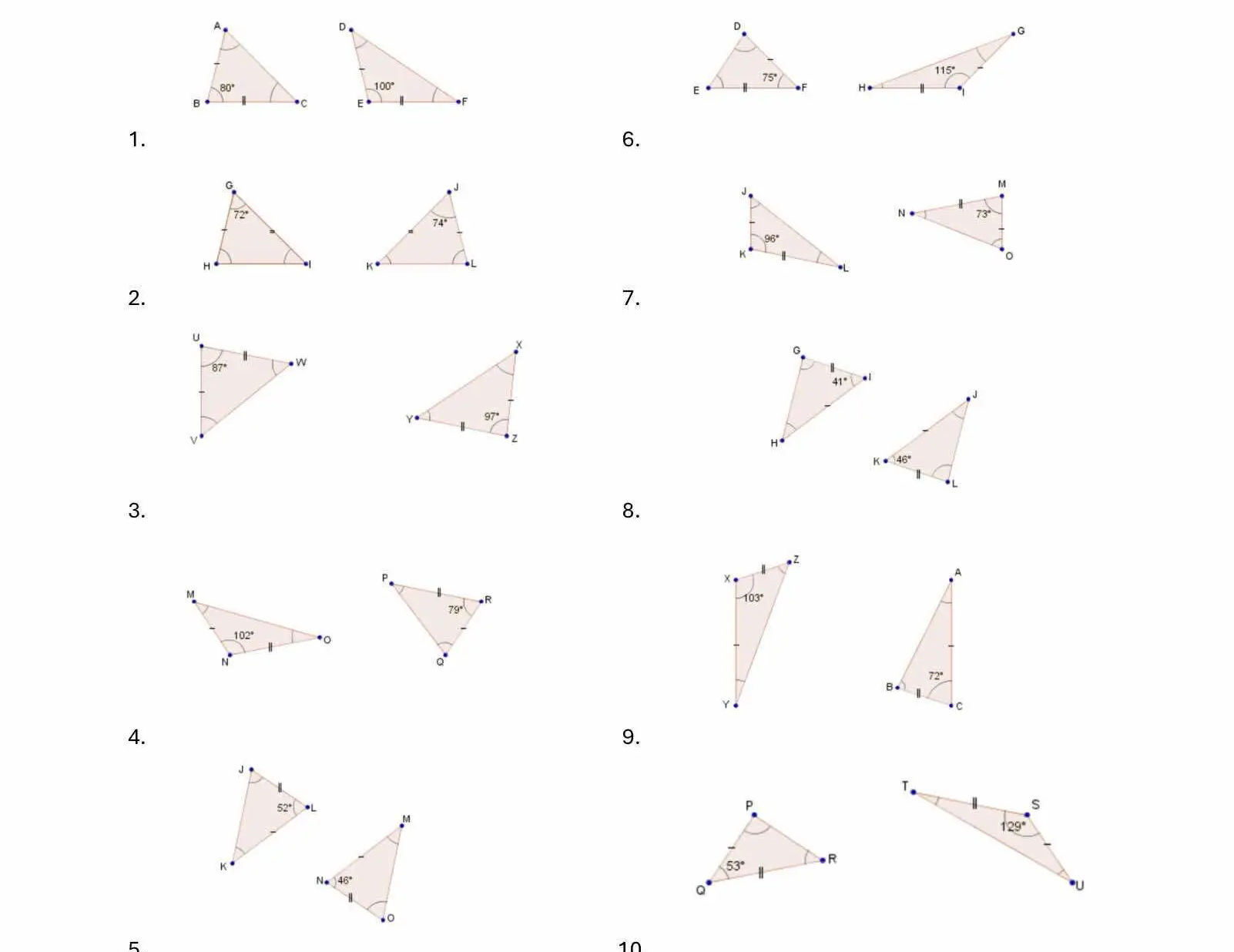 3. Triangle UVW and Triangle XYZ: Triangle | StudyX
