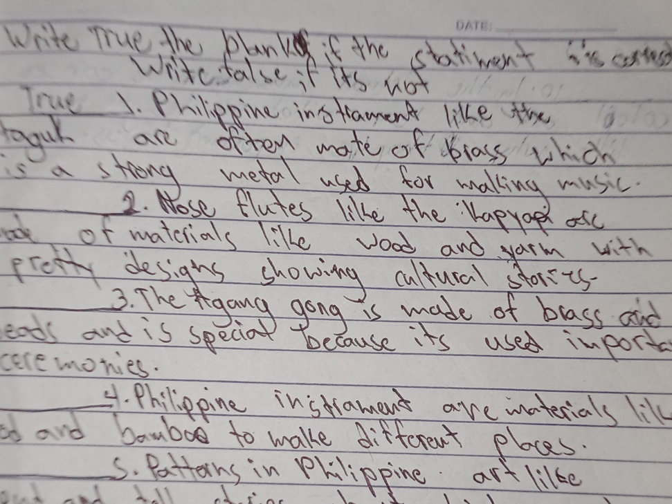 Write True the blank if the statement is | StudyX