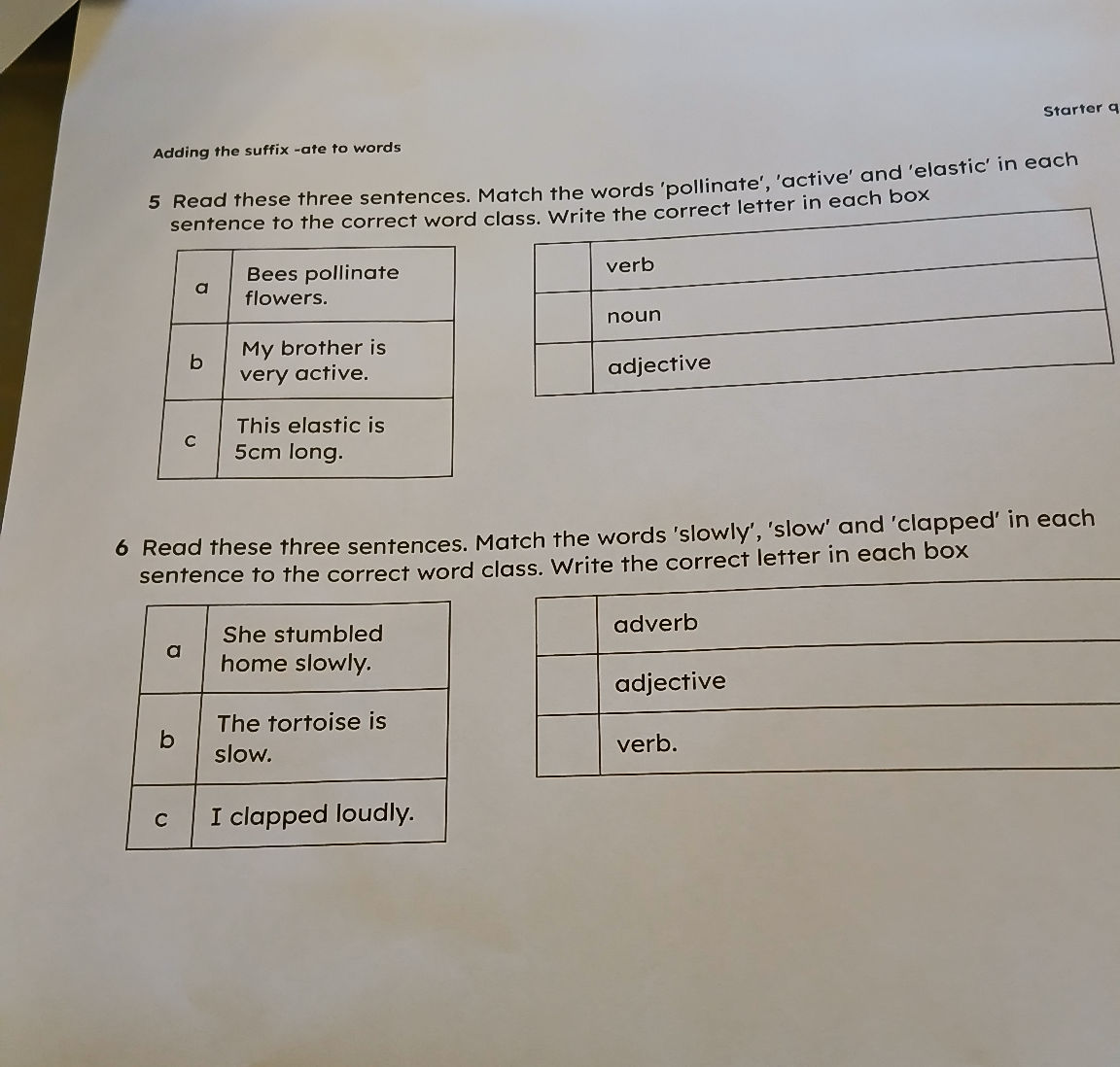 Read these three sentences. Match the words | StudyX