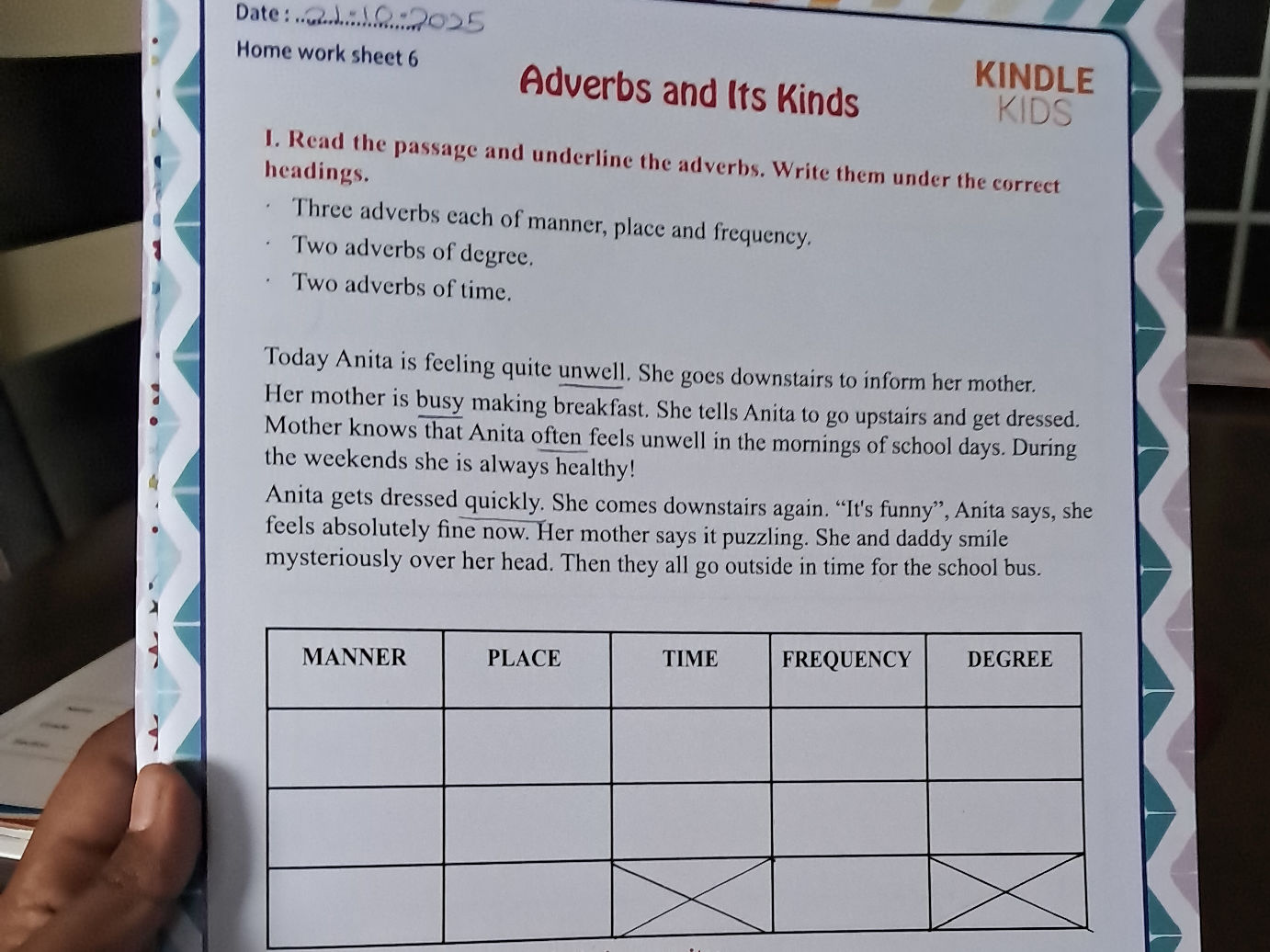 Adverbs and Its Kinds I. Read the passage | StudyX
