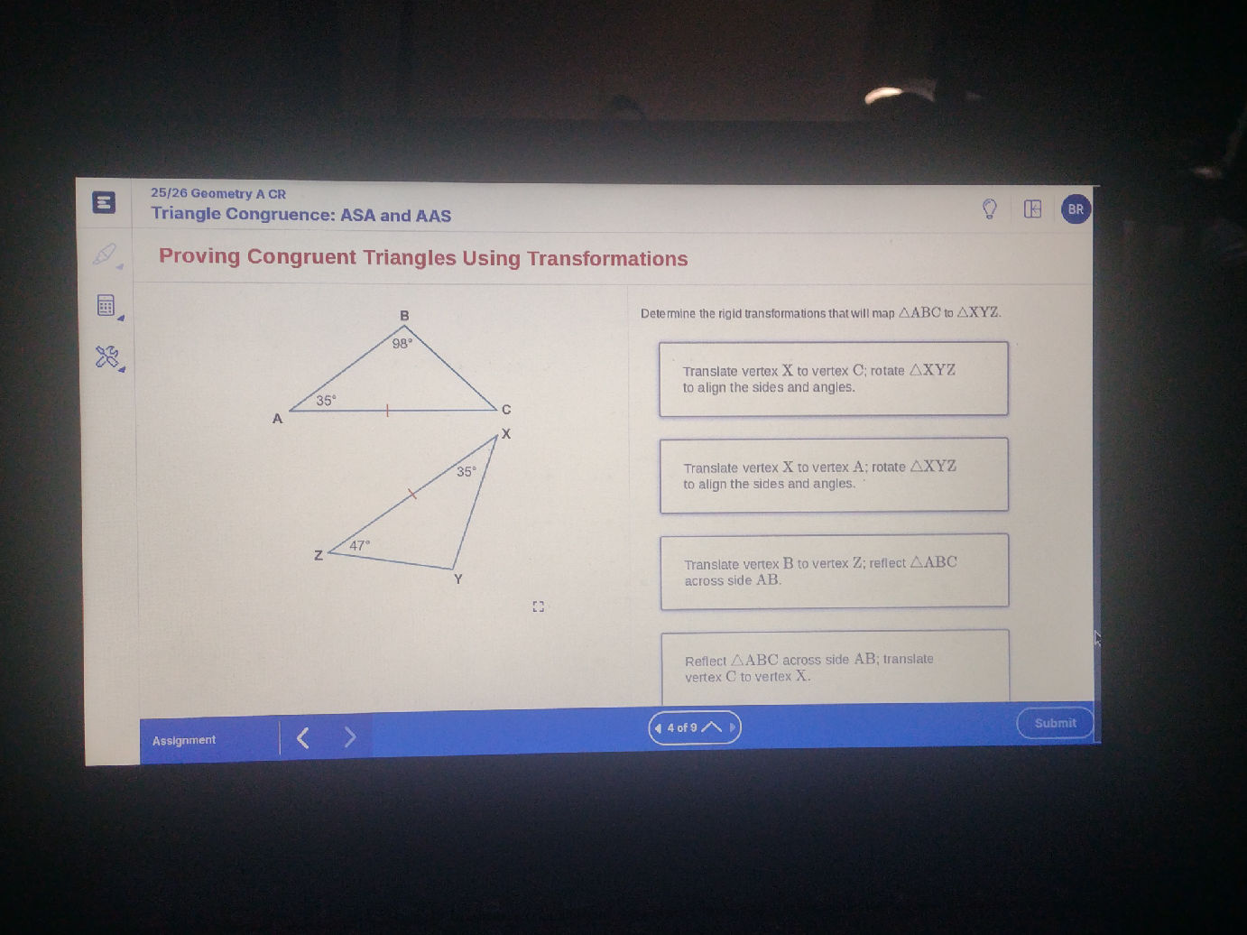 Determine the rigid transformations that | StudyX