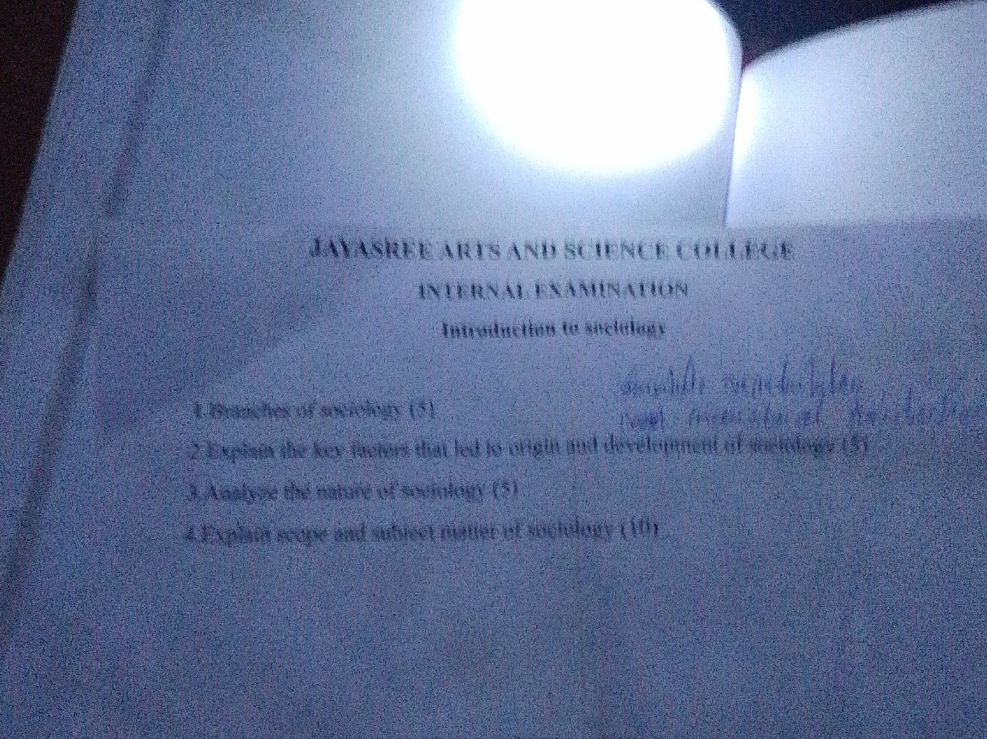 1. Branches of sociology (5) 2. Explain the | StudyX
