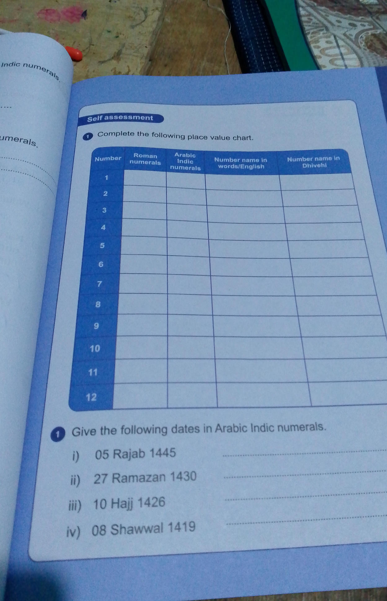 Complete the following place value chart. | | StudyX