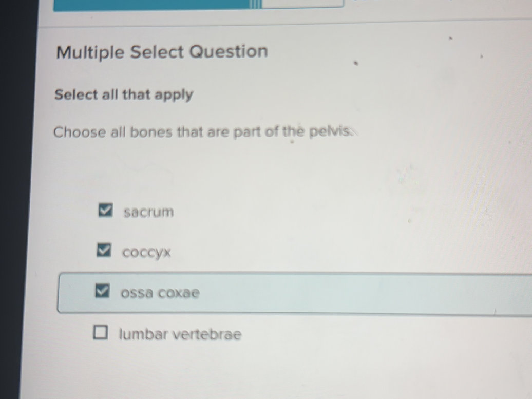 Multiple Select Question Select all that | StudyX