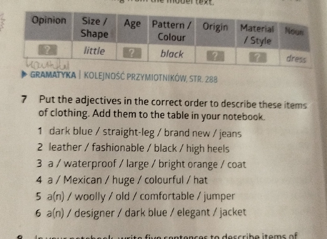Table Headers: Opinion | Size / Shape | Age | StudyX