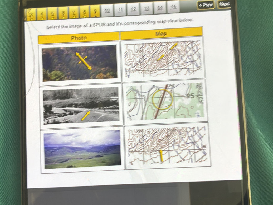 Select the image of a SPUR and its | StudyX