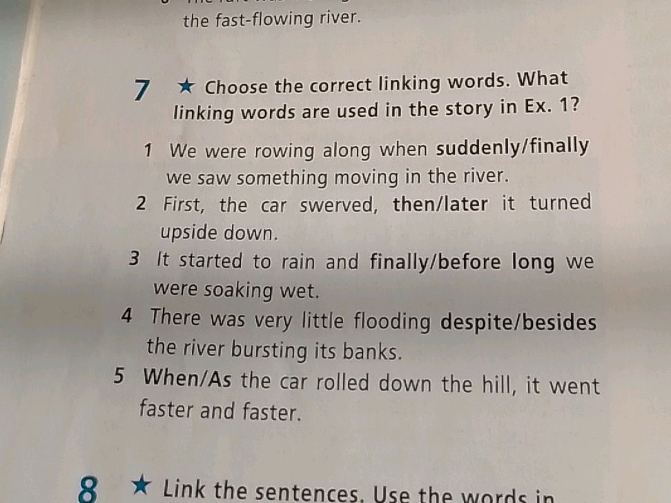 7 ★ Choose the correct linking words. What | StudyX