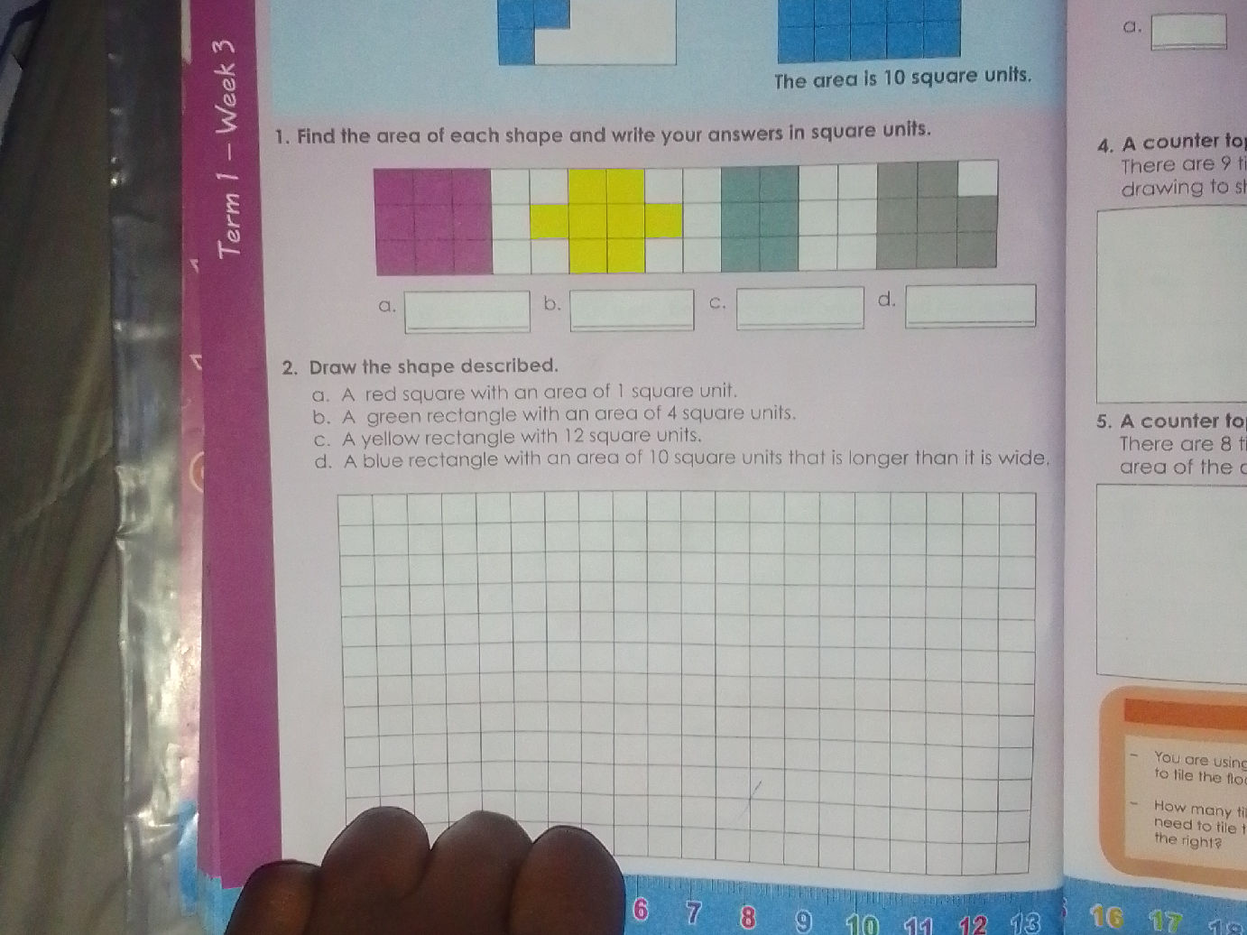 1. Find the area of each shape and write | StudyX